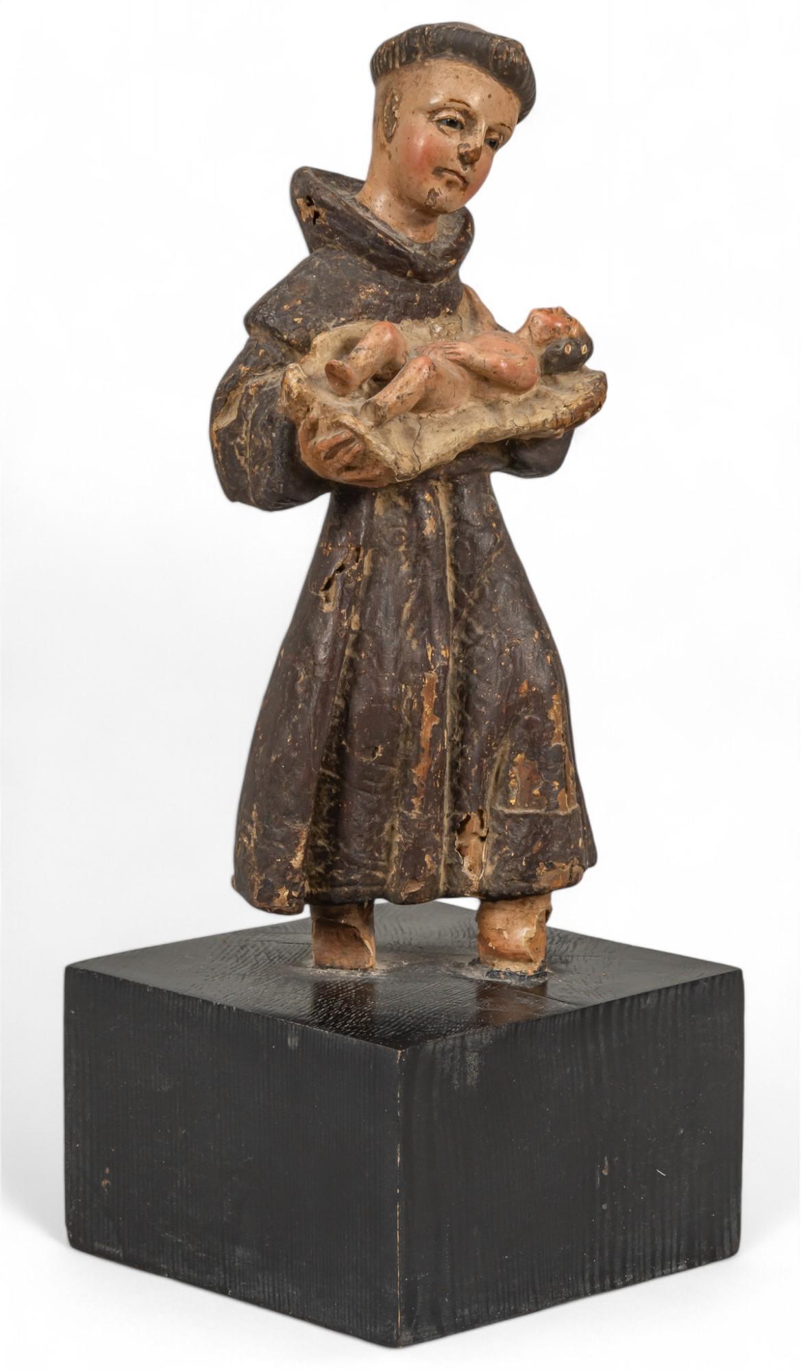 18th Century Spanish Colonial Santo, St. Anthony | Vogt Auction