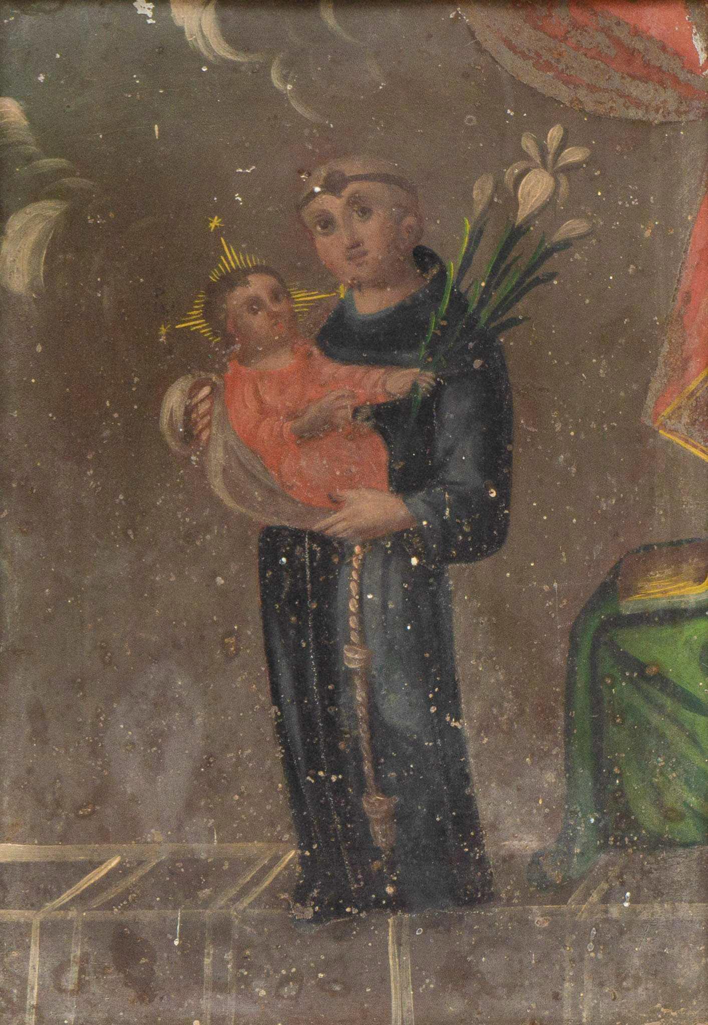 20th C. Mexican Folk Art Retablo, Saint Anthony | Vogt Auction