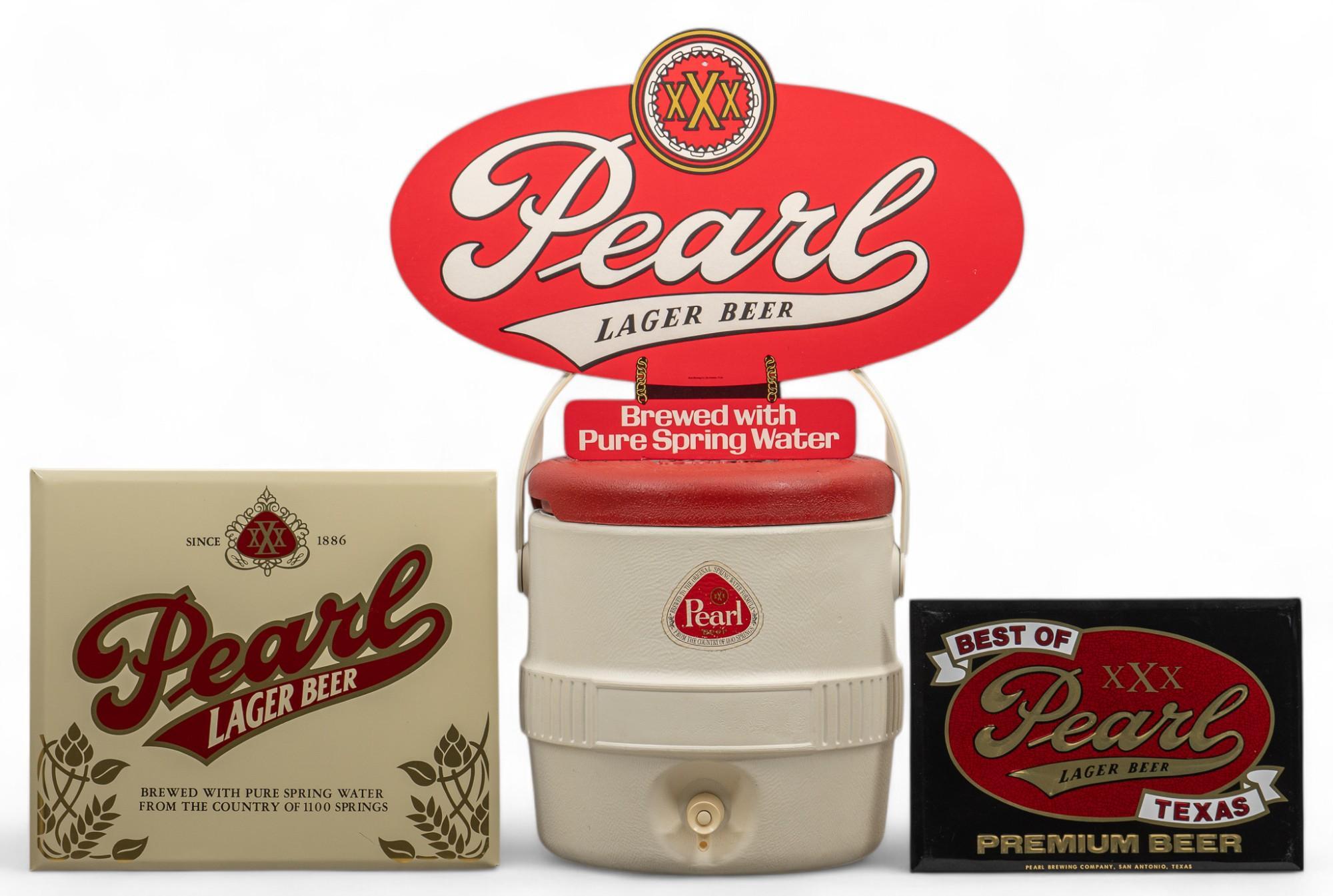 (4) Pearl Lager Beer Items | Vogt Auction