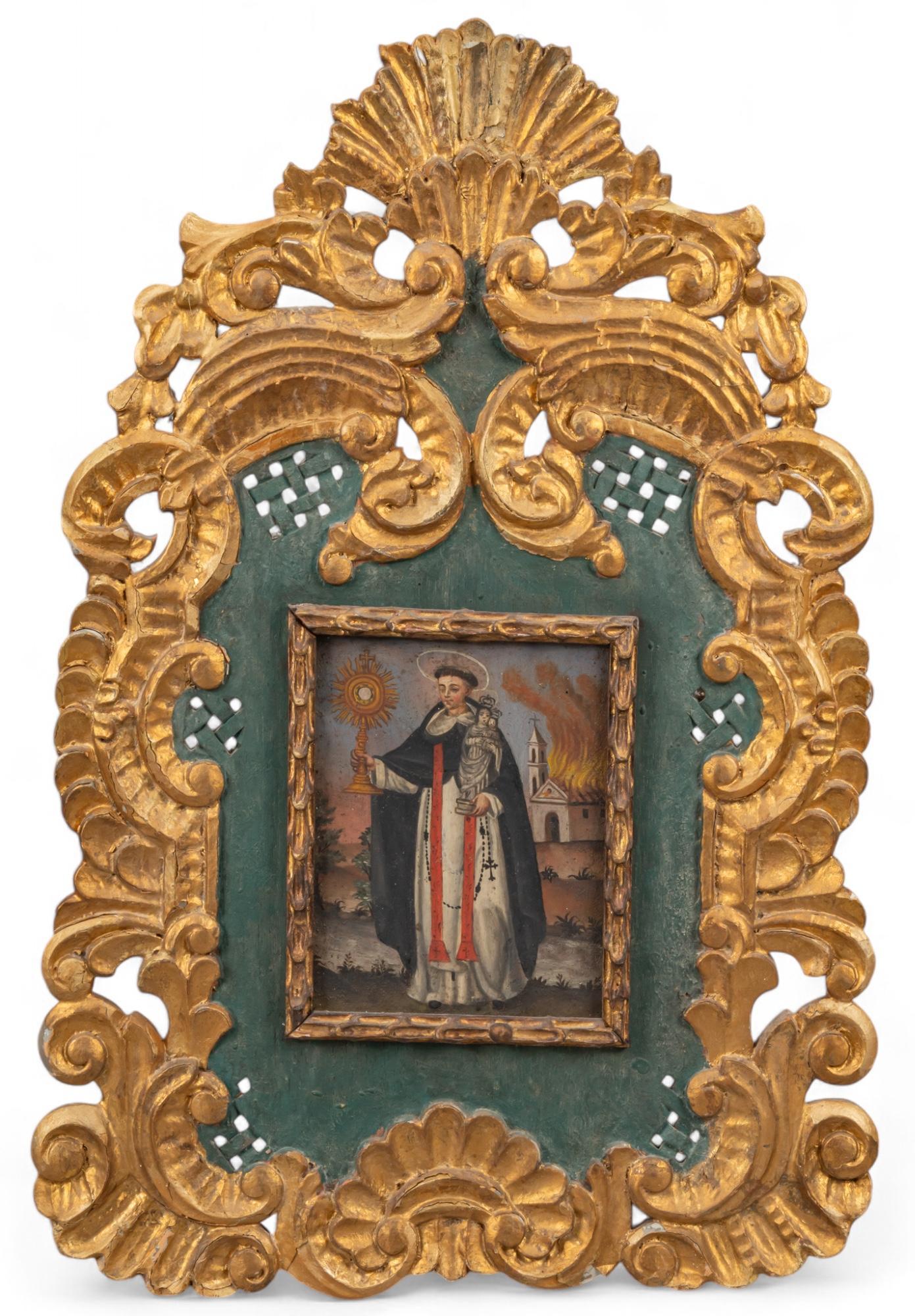 Ornately Framed Retablo, San Jacinto | Vogt Auction