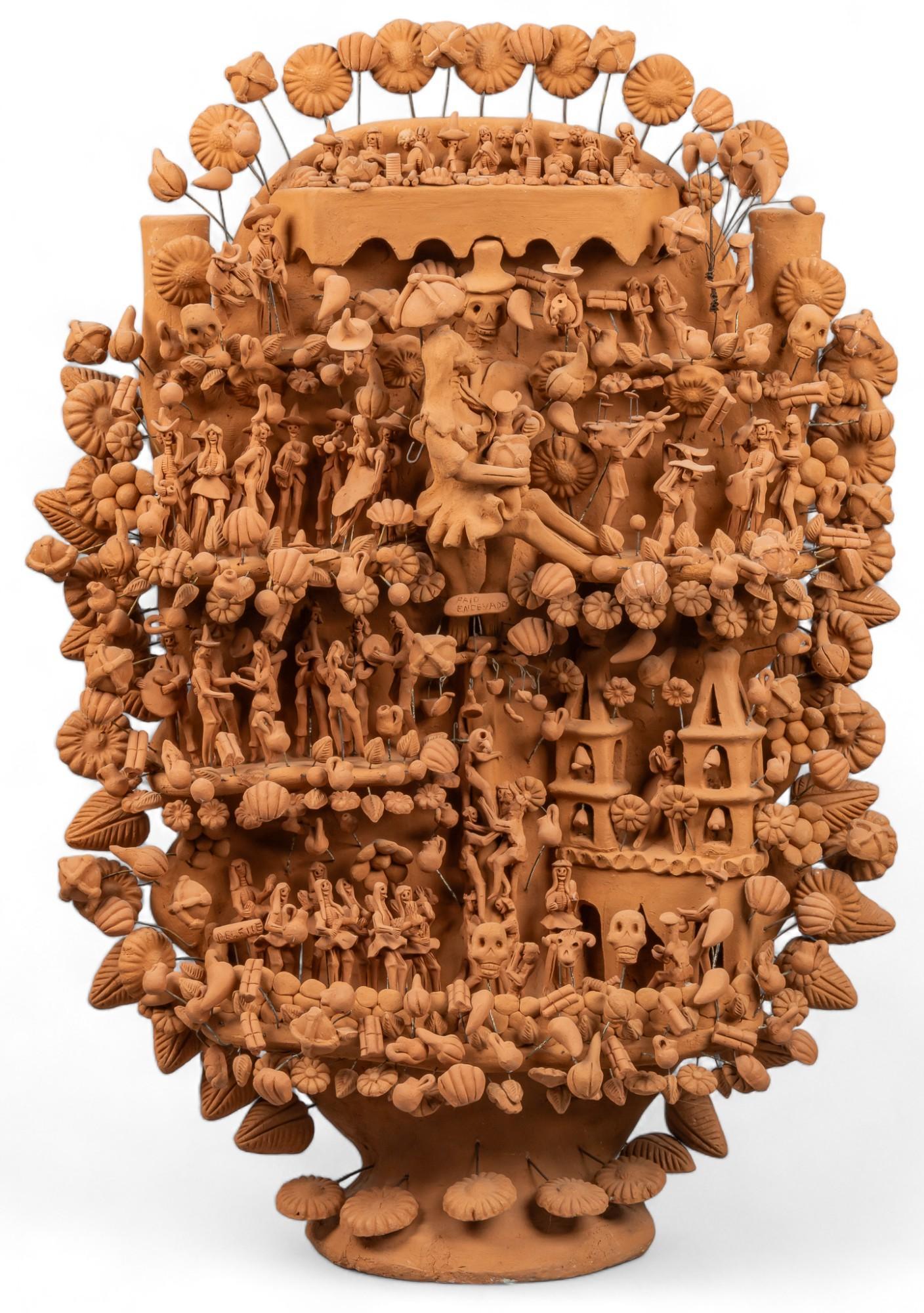 Large Terracotta Tree of Life Candelabra | Vogt Auction