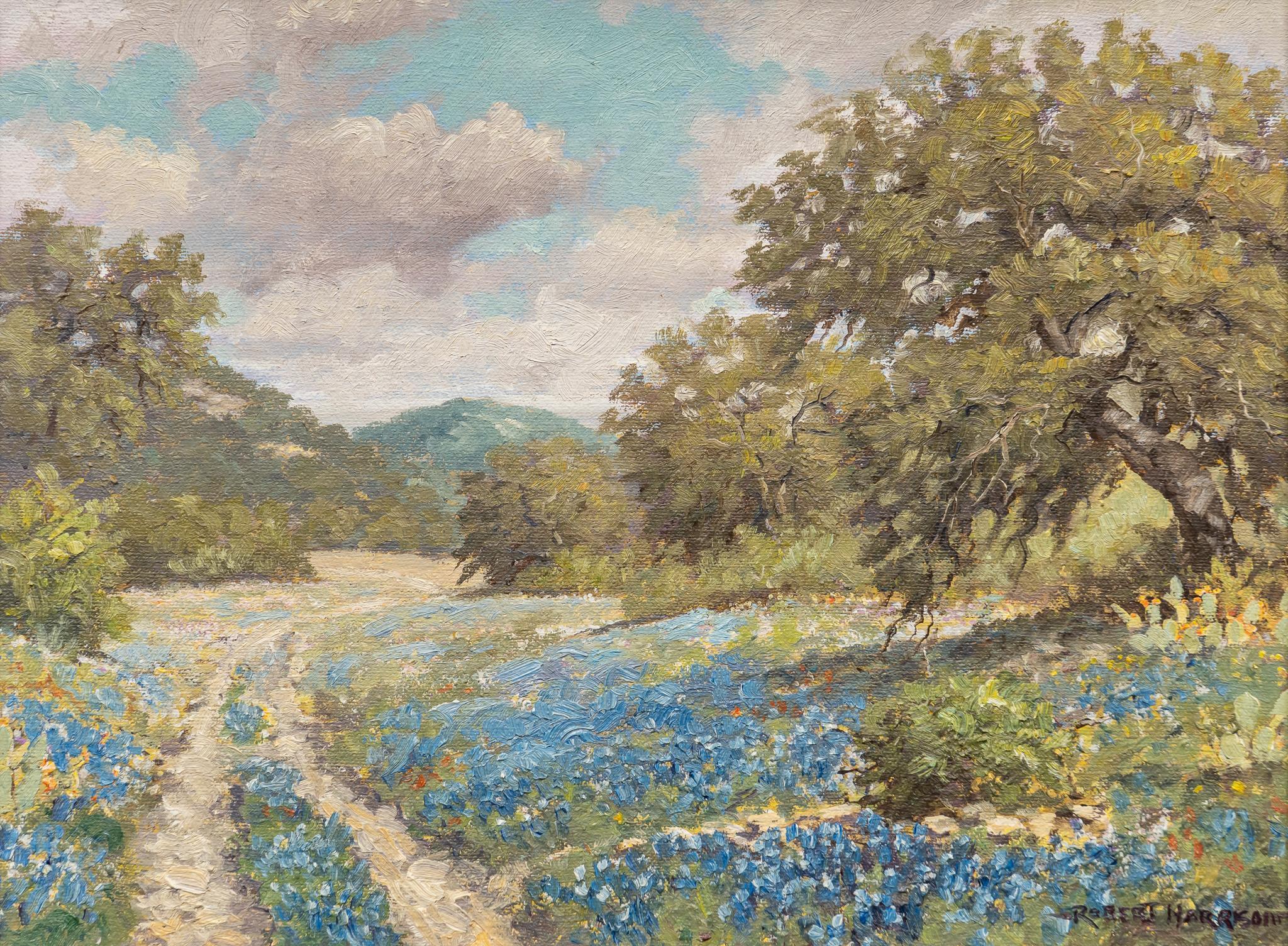 Robert Harrison, Bluebonnets Landscape | Vogt Auction
