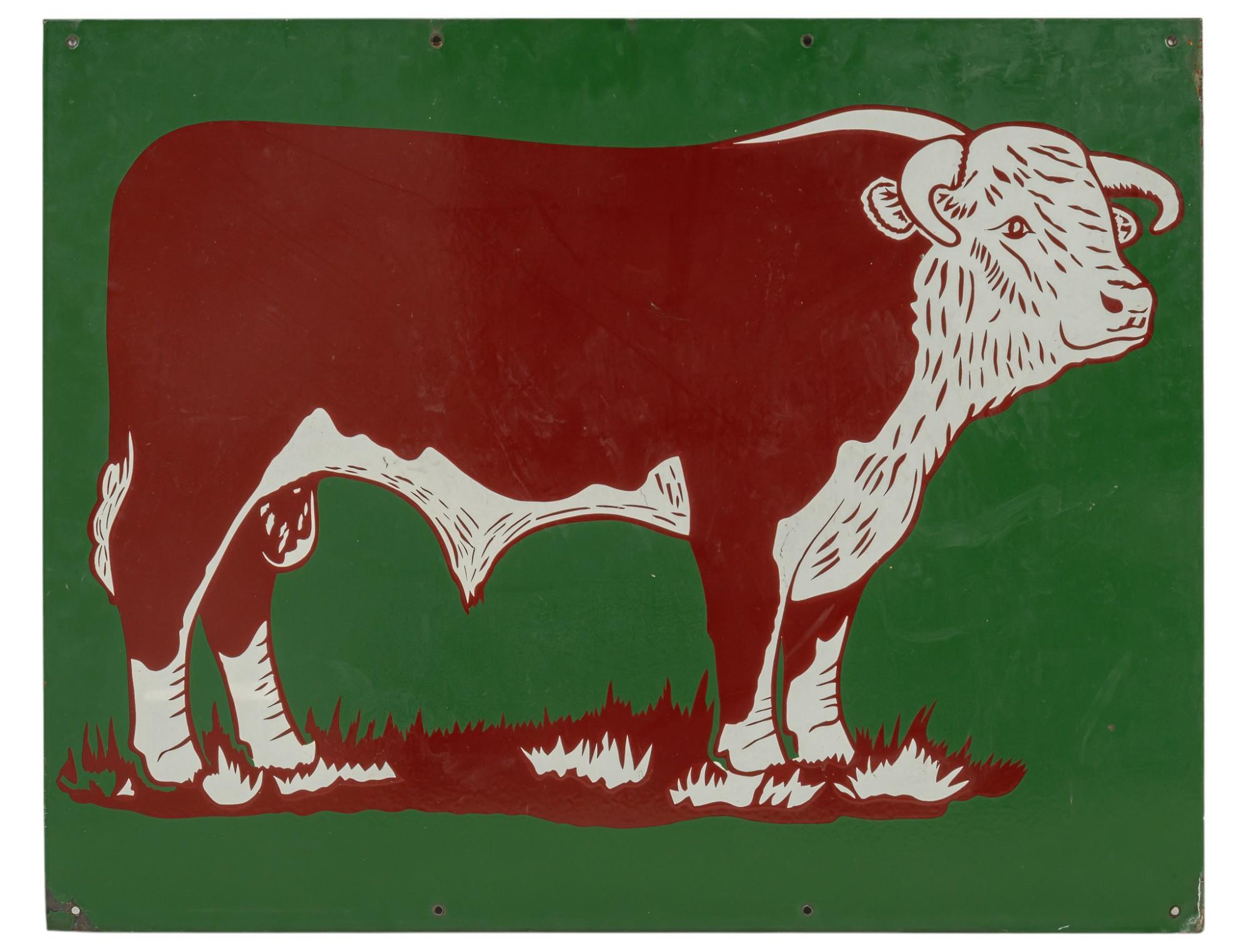 Hartford Steer Enamel Sign | Vogt Auction