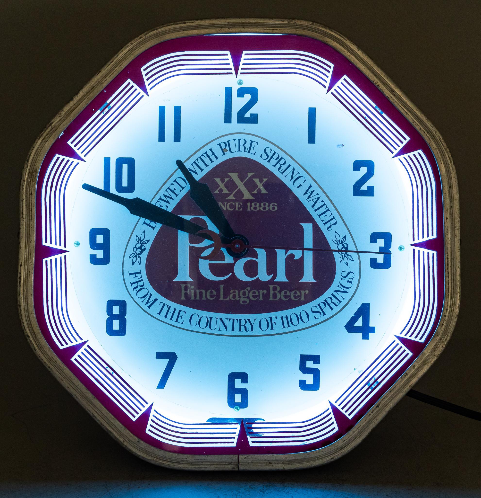 1960s Neon Pearl Wall Clock | Vogt Auction