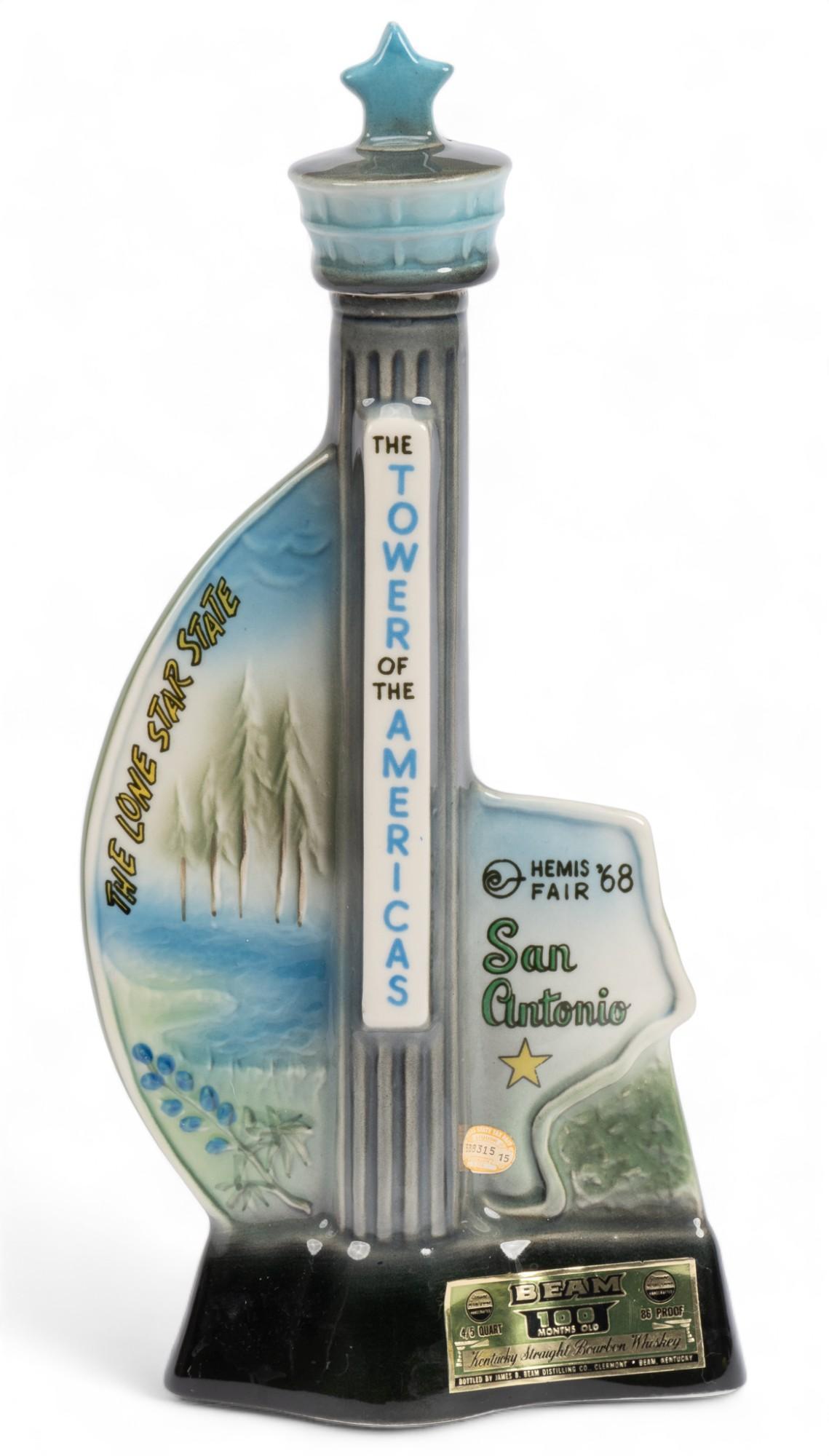 Vintage Jim Beam Tower of The Americas HemisFair '68 Decanter | Vogt ...