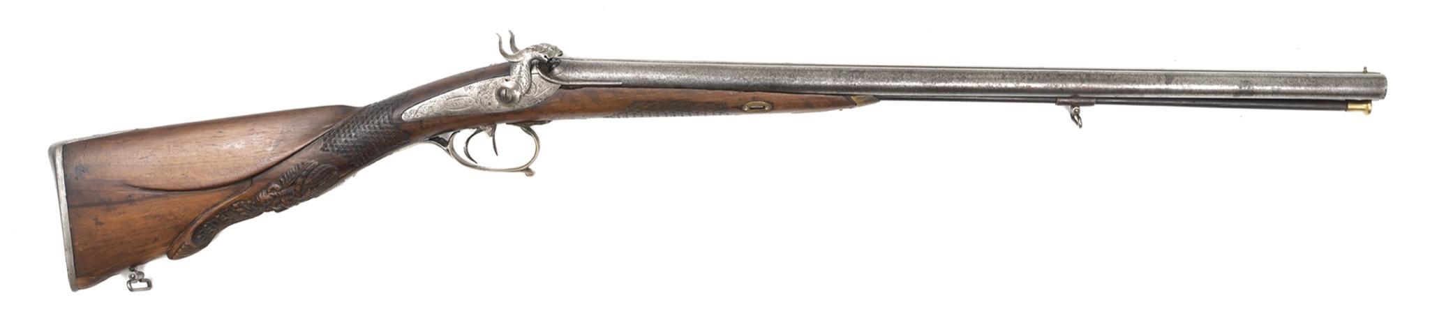 Antique French Side by Side 16-Gauge Percussion Shotgun | Vogt Auction
